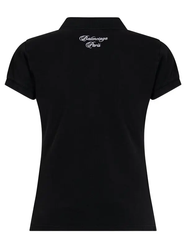 Balenciaga Fitted Polo With Logo Embroidery