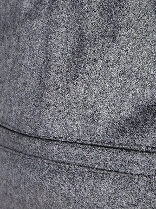Brunello Cucinelli Wool Flannel Leisure Fit Trousers With Double Pleats - Gray