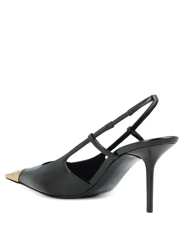 Saint Laurent Jeanne 75 Slingback Pumps In Smooth Leather