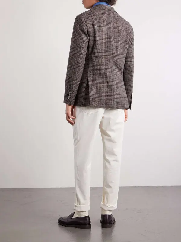 Brunello Cucinelli Houndstooth Cashmere Blazer