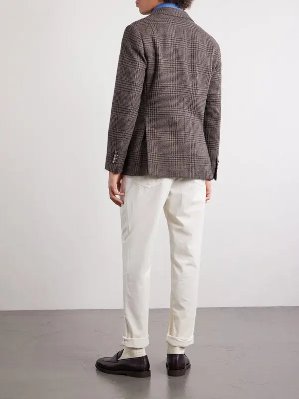 Brunello Cucinelli Houndstooth Cashmere Blazer