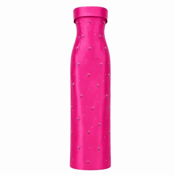 GUSHKA Embellished Column Gown - Pink