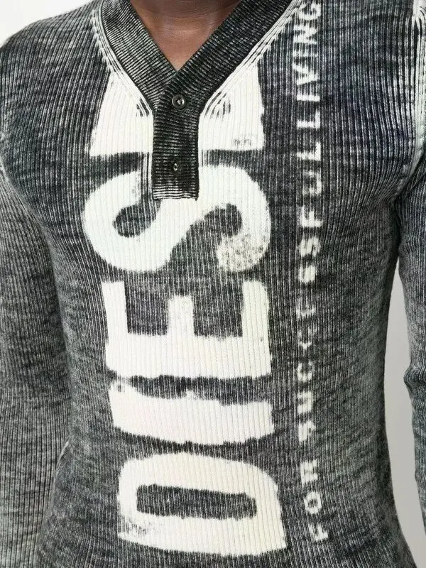 DIESEL® K-atullus Long-sleeved Ribbed T-shirt