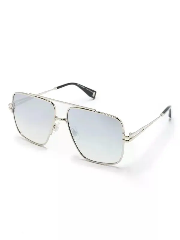 Marc Jacobs Navigator-frame Mirrored-lenses Sunglasses - Grey