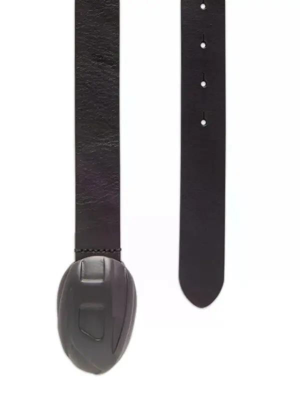 DIESEL® Logo Buckle Leather Belt