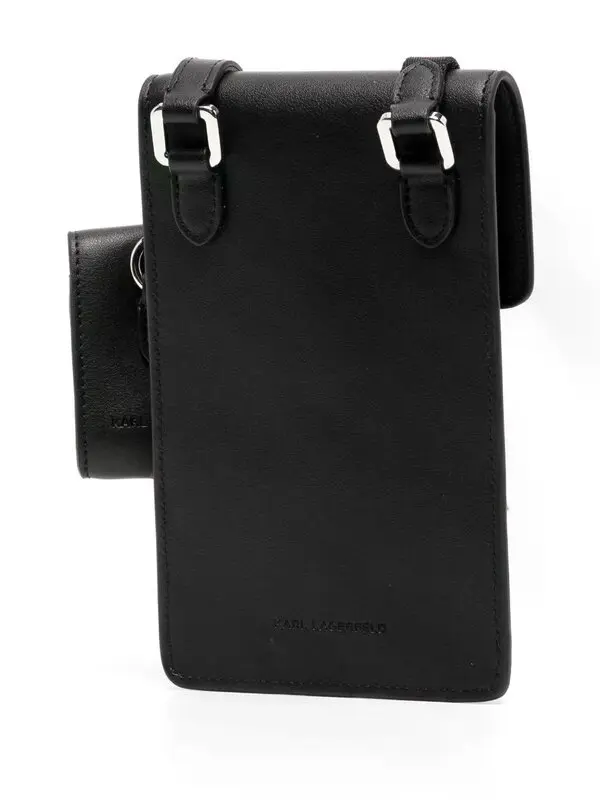 Karl Lagerfeld Kikonik 20 Leather Pouch - Black