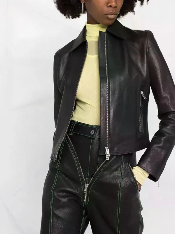 DIESEL® Zip-up Leather Jacket