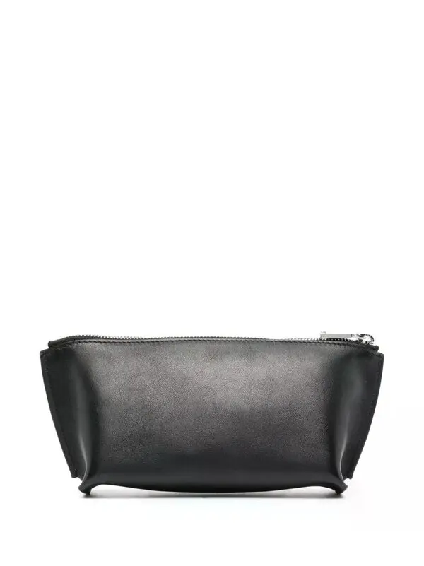 Dsquared2 Logo Plaque Leather Makeup Bag