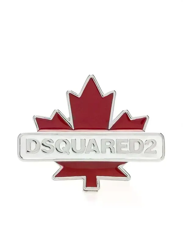 Dsquared2 Enamel Logo Brooch - Red