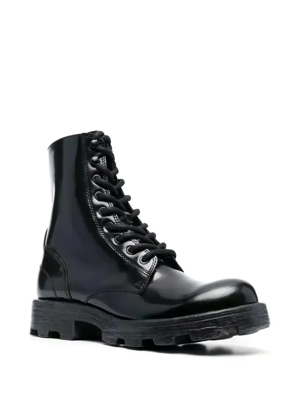 DIESEL® D-hammer Lace-up Leather Boots