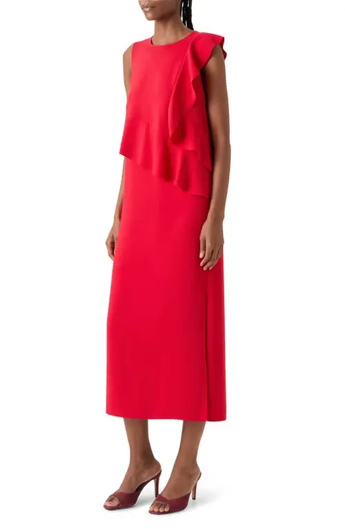 Akris Laser Cut Crepe Column Gown