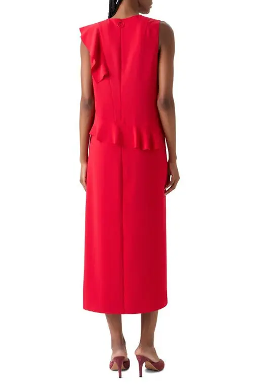 Akris Laser-cut Ruffle Column Gown