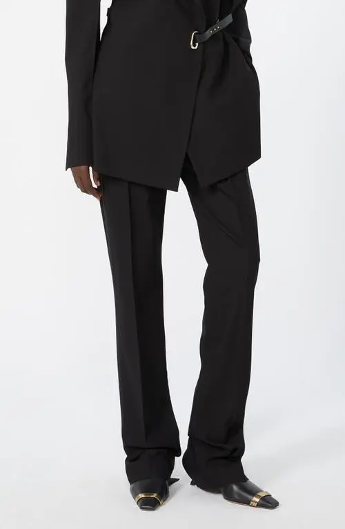 Sportmax Zip Cuff Stretch Twill Straight Leg Pants