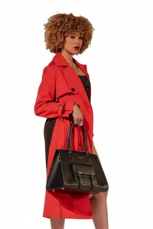 JAUSHINA NICOLE Ruth Leather Handbag - Black