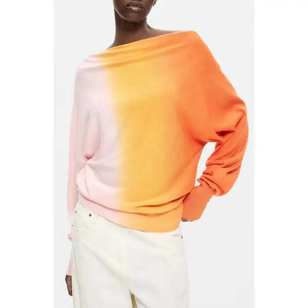 Desigual Gradient Effect Knit Sweater - Orange
