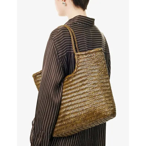 Dragon Diffusion Ns Diagonal Triple Jump Leather Tote Bag