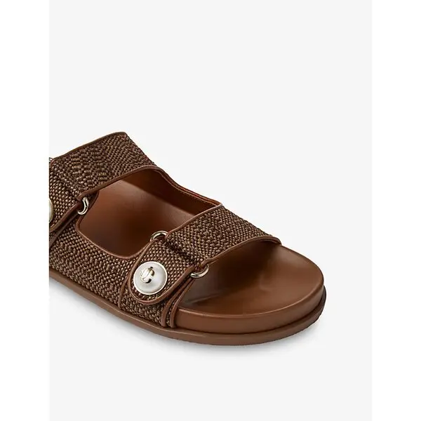 JIMMY CHOO Fayence Raffia Sandals