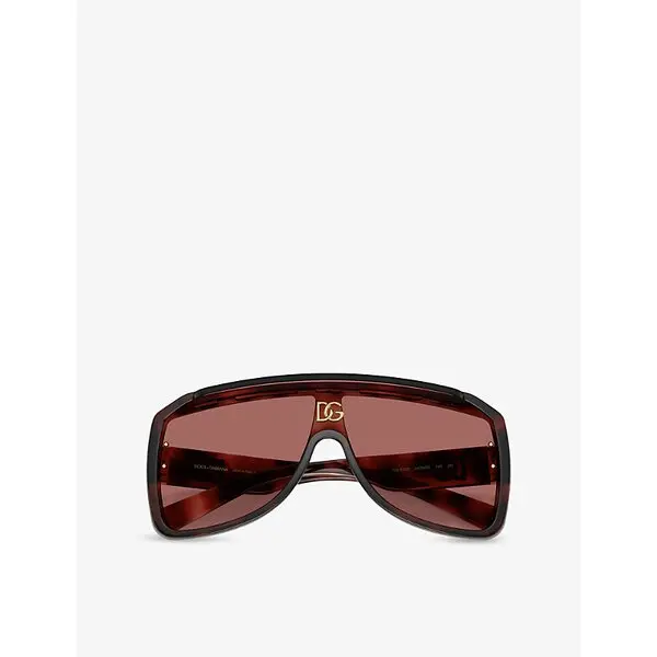 Dolce & Gabbana Dg6205 Shield-frame Acetate Sunglasses