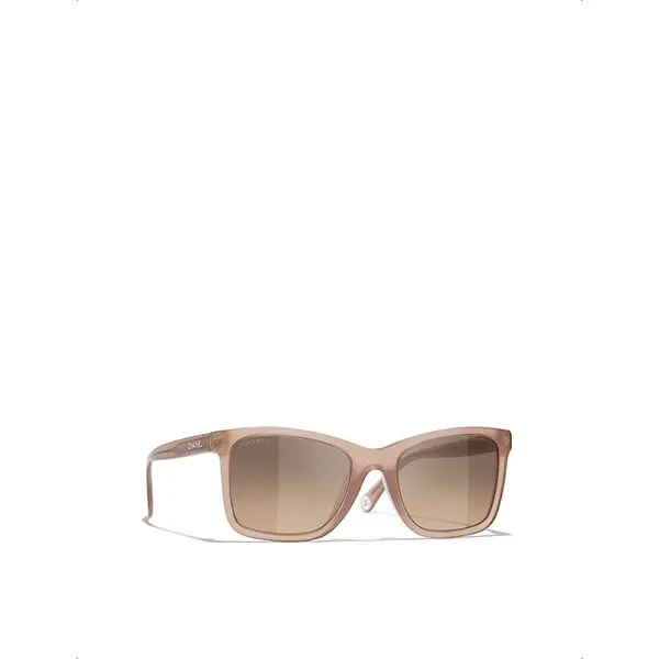 Chanel Ch5551u Rectangular-frame Acetate Sunglasses