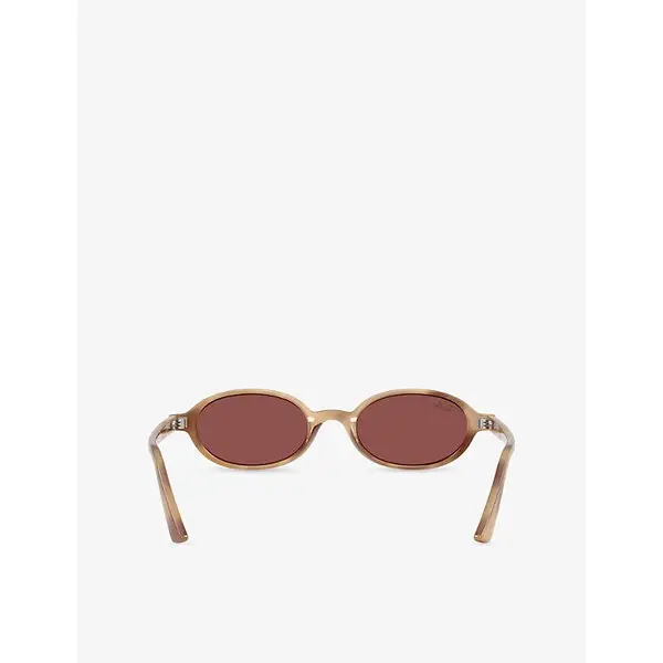 Ray-ban Rb4472 Oval-frame Injected Sunglasses