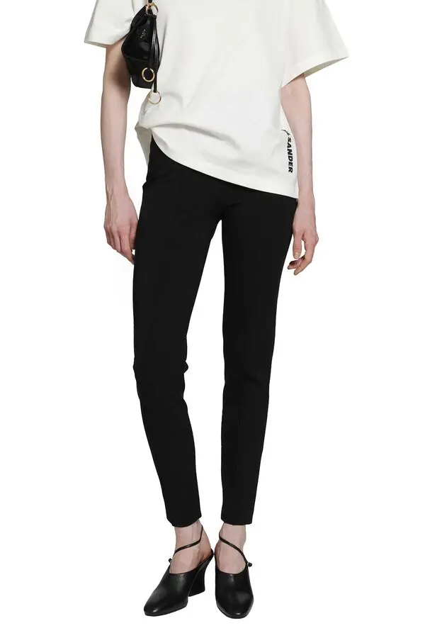 JIL SANDER Viscose Jersey Skinny Trousers