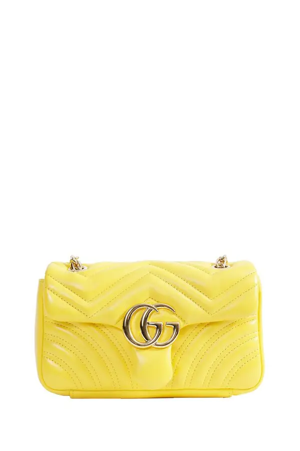 Gucci Gg Marmont Shoulder Bag - Yellow