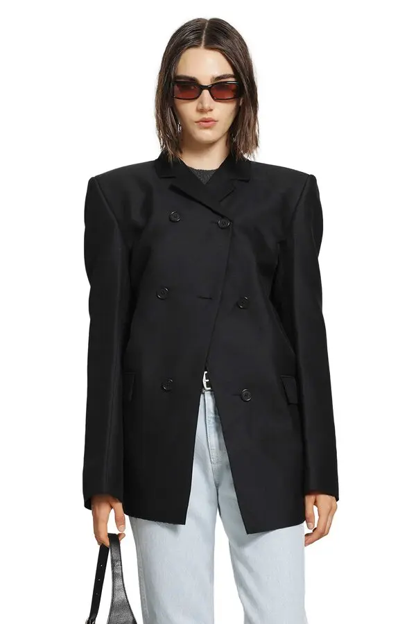 Khaite Rolo Double-breasetd Blazer - Black