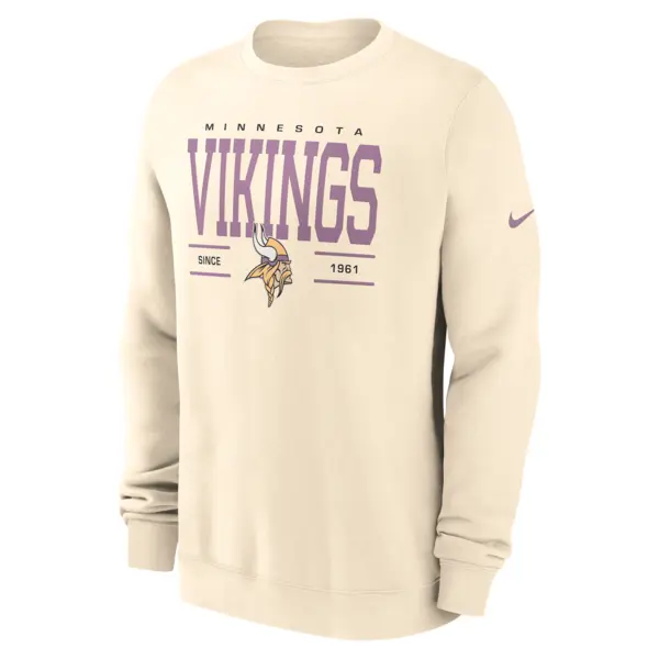 Nike Minnesota Vikings Club Nfl Pullover Crew - Brown