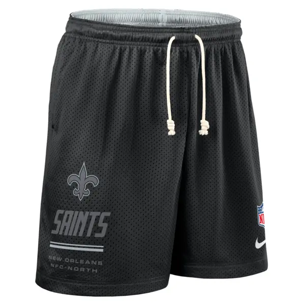 Nike New Orleans Saints Sideline Reversible Dri-fit Nfl Shorts - Black