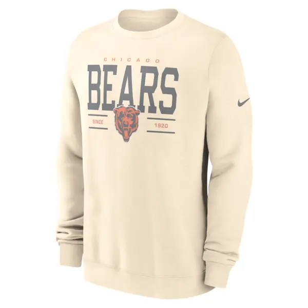 Nike Chicago Bears Club Nfl Pullover Crew - Brown