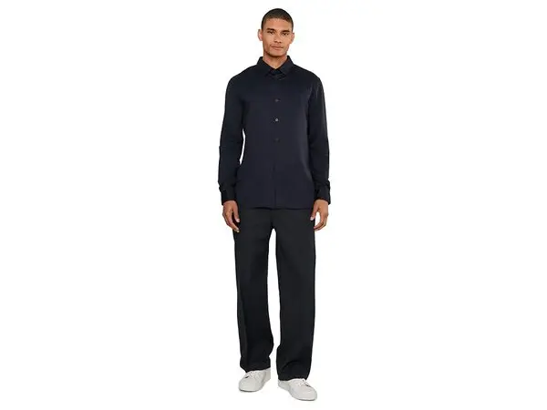 Lacoste Slim Fit Cotton Blend Shirt Clothing Abysm - Navy