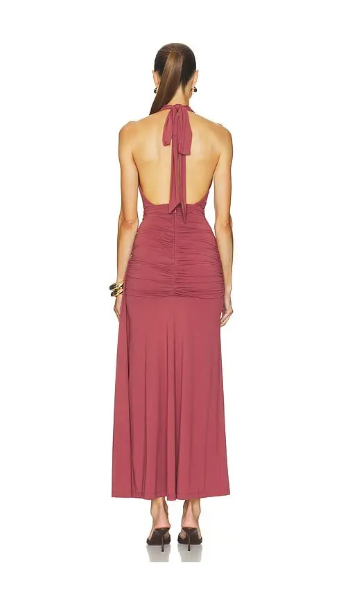 Bardot Halter Neck Maxi Dress