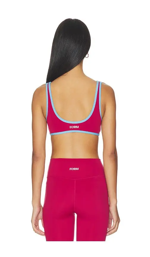 FORM X Olivia Jade Knot Sports Bra In Burgundy