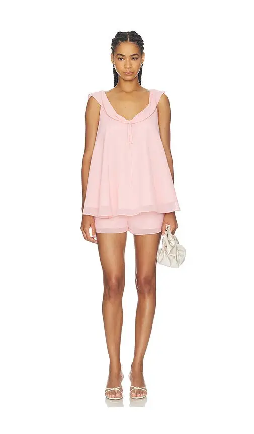 Amanda Uprichard Polly Top - Pink