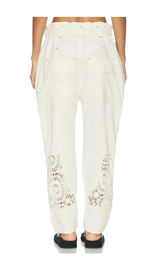 Free People Crafted Lace Detail Trousers