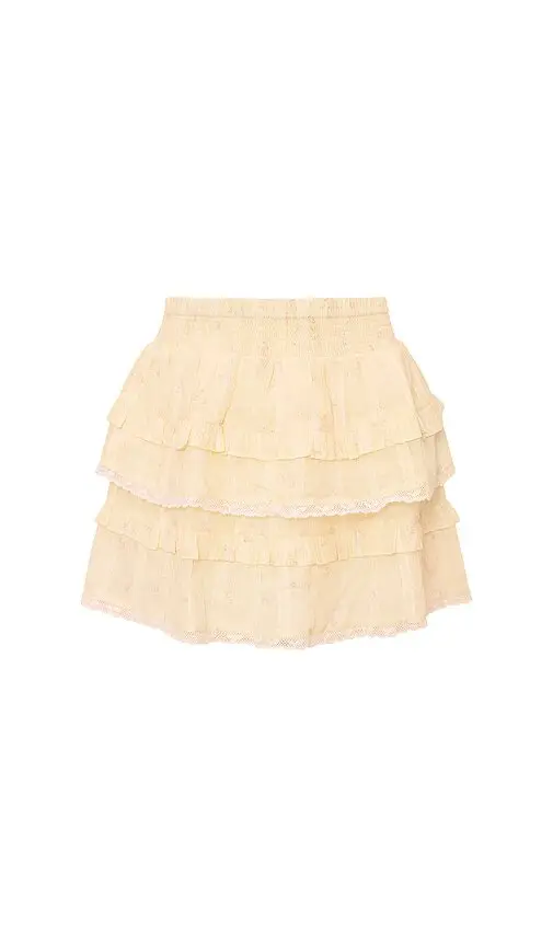 LoveShackFancy Tiered Ruffle Mini Skirt