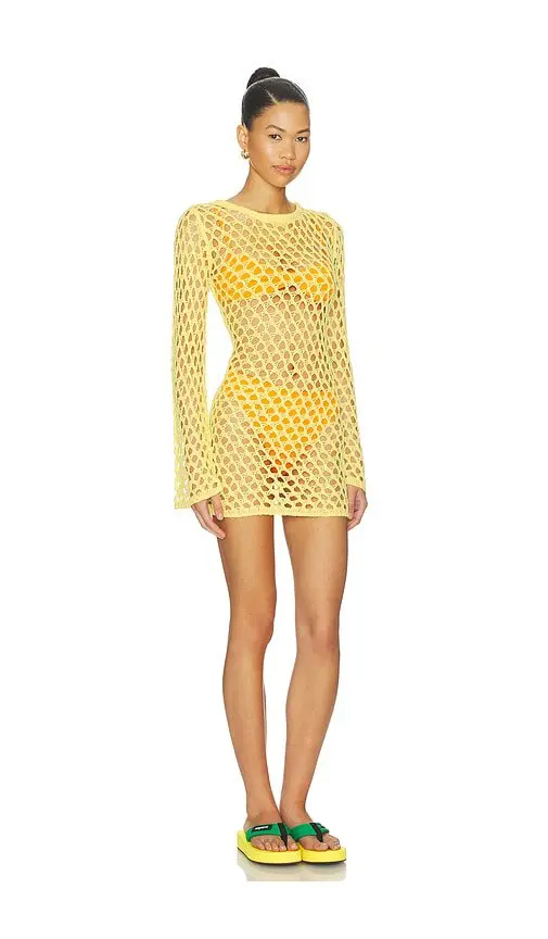 Superdown Crochet Knit Mini Dress