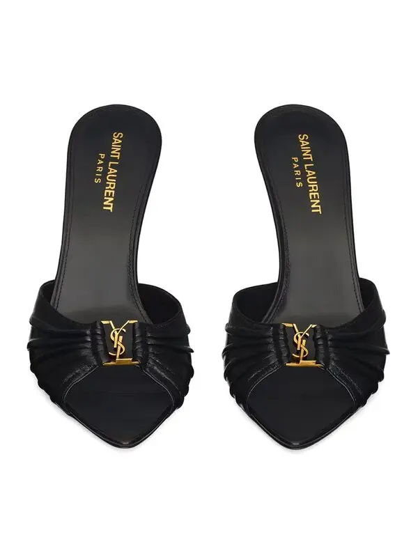 Saint Laurent Smooth Leather Babylone Mule