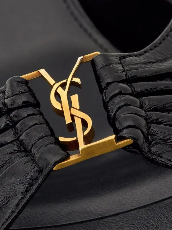Saint Laurent Smooth Leather Babylone Mule