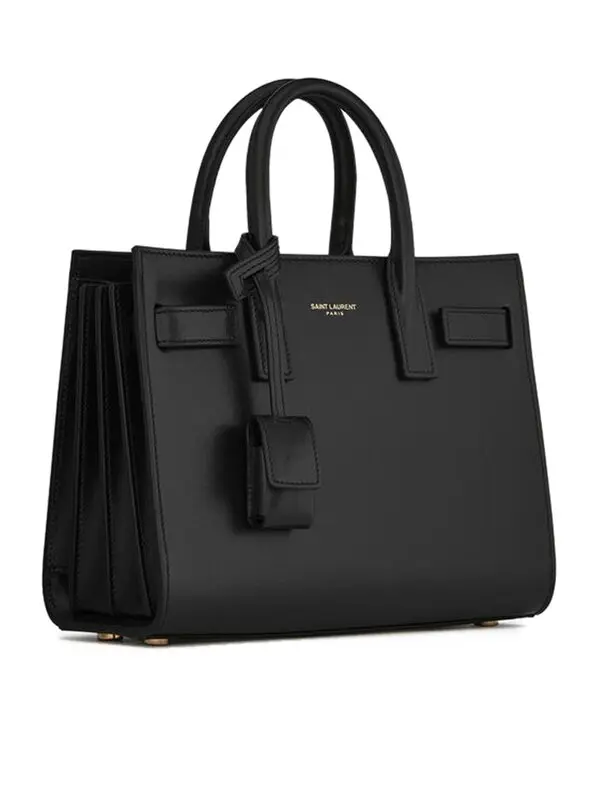 Saint Laurent Smooth Leather Sac De Jour Bag Nano