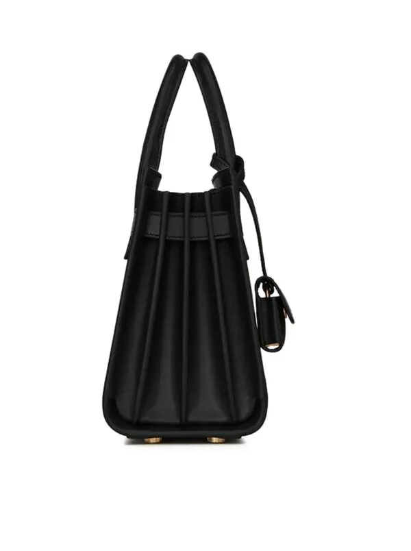 Saint Laurent Smooth Leather Sac De Jour Bag Nano - Black