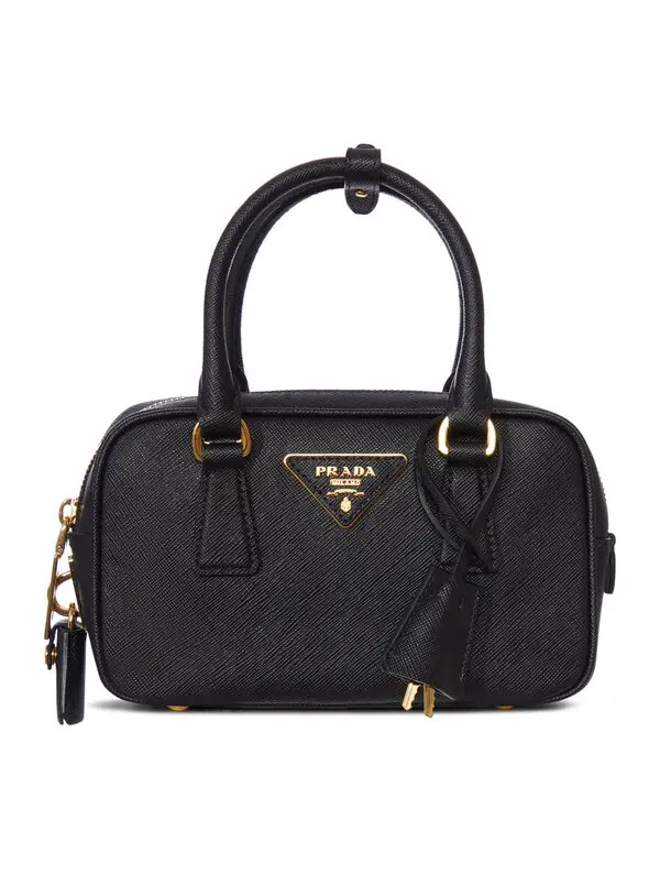Prada Mini Galleria Leather Bag - Black