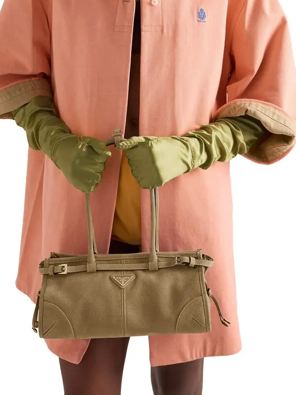 Prada Bonnie Medium Handbag In Nubuck Leather