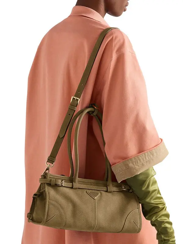 Prada Bonnie Medium Handbag In Nubuck Leather