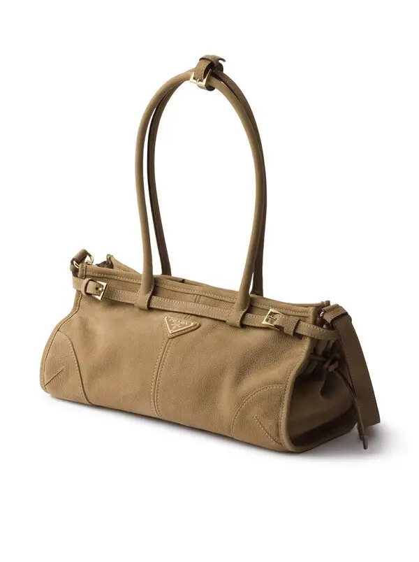 Prada Bonnie Medium Handbag In Nubuck Leather