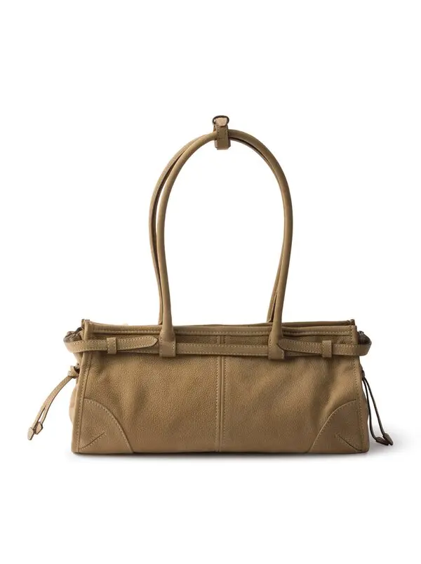 Prada Bonnie Medium Handbag In Nubuck Leather