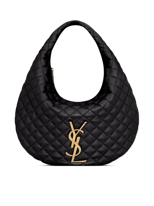 Saint Laurent Icare Hobo Bag In Quilted Nappa Leather - Black