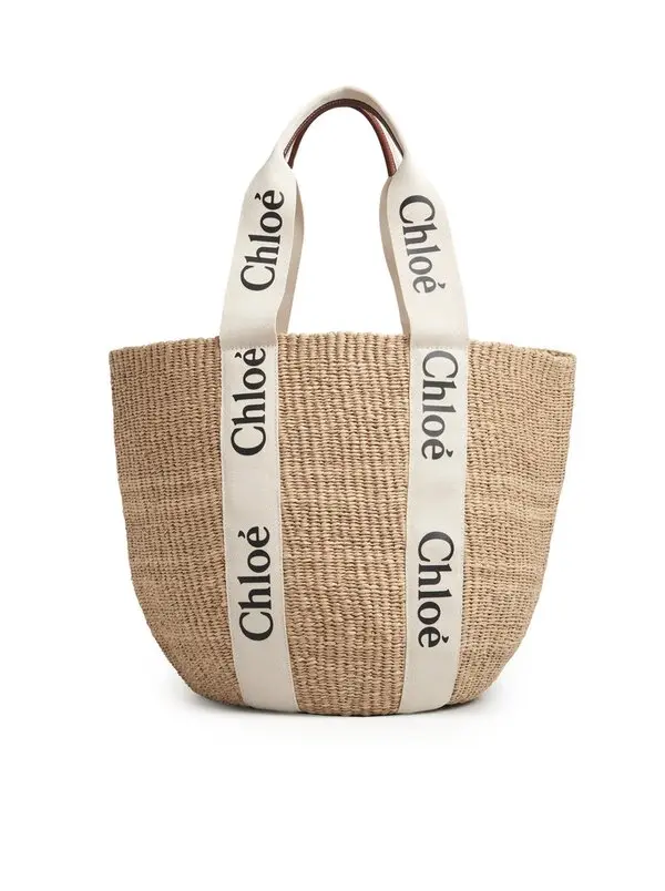 Chloé Woody Large Basket Bag - White