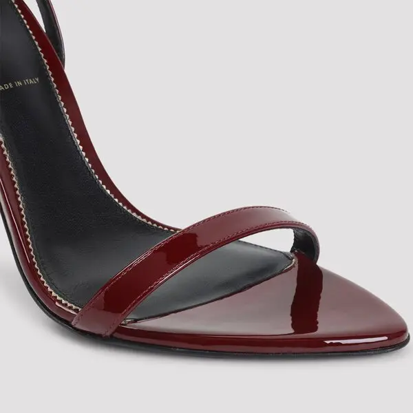 TOM FORD Patent Leather Stiletto Sandals With Padlock Charm