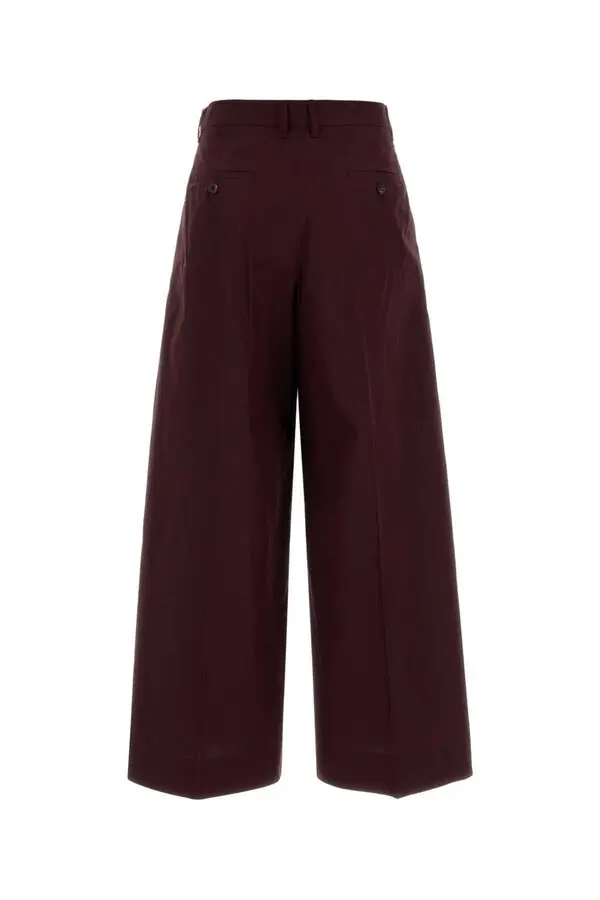 Max Mara Wide-leg Cotton Poplin Trousers